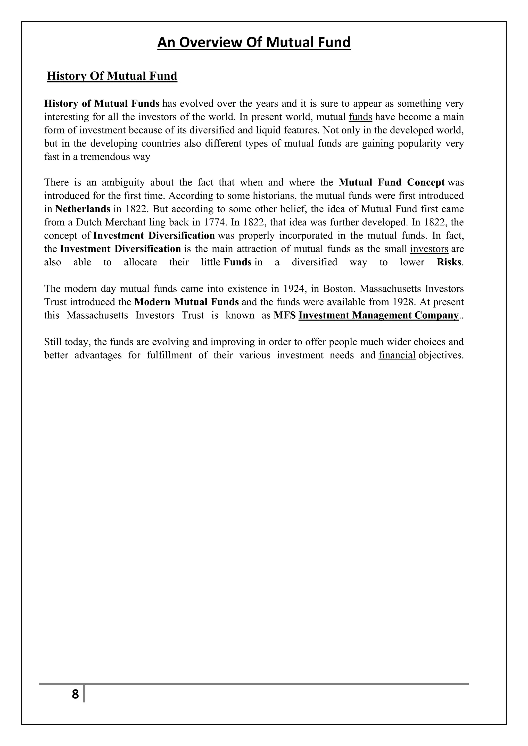 An Overview of Mutual Funds Bcom Project.pdf