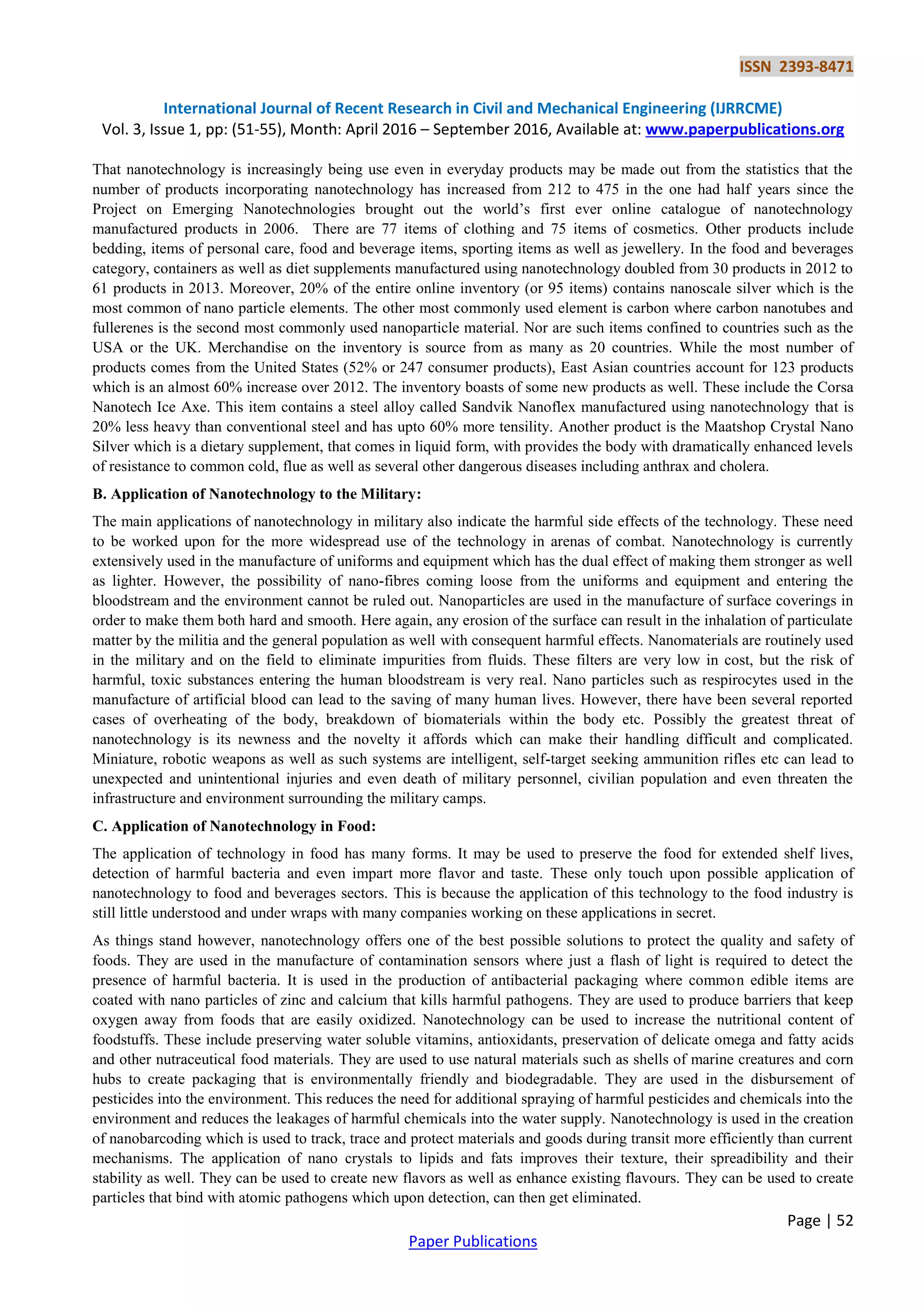 An Overview of Nanotechnology | PDF | Chemistry | Science