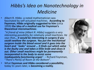 An Overview Of Nanotechnology In Medicine | PPTX