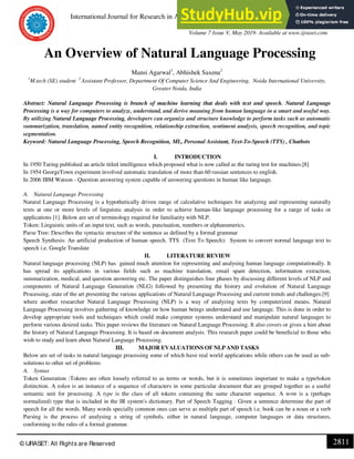 An Overview Of Natural Language Processing | PDF