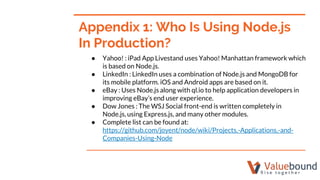 An overview of node.js