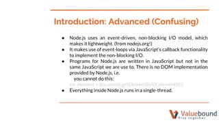 An overview of node.js