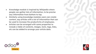 An Overview of the Odoo 17 Knowledge App | PPT
