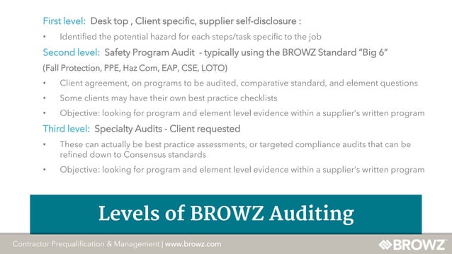 An Overview of OSHA Regulations and Safety Program Audits at BROWZ | PDF