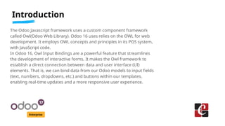 An Overview of Owl Input Bindings in Odoo 16 | PPTX