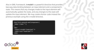 An Overview of Owl Input Bindings in Odoo 16 | PPTX