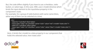 An Overview of Owl Input Bindings in Odoo 16 | PPTX