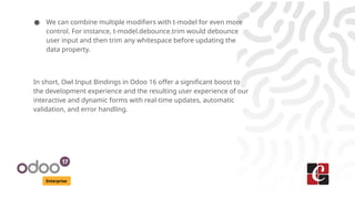 An Overview of Owl Input Bindings in Odoo 16 | PPTX