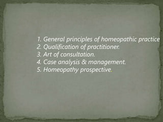 An overview of patient care in homoeopathic | PPT