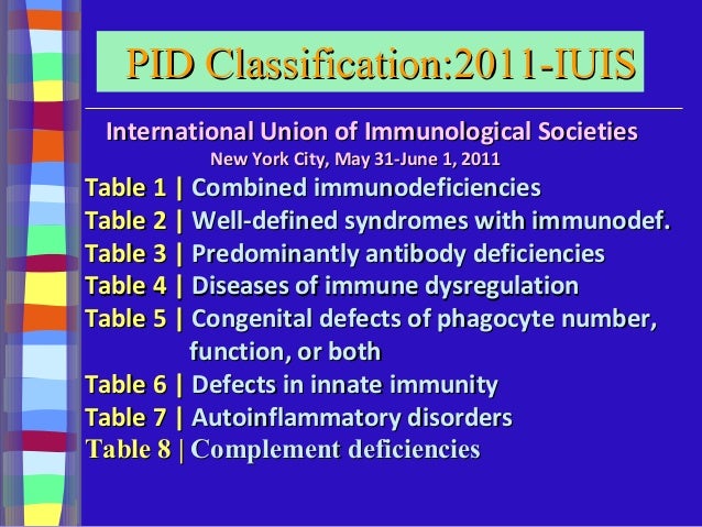 An overview of primary immunodeficiency diseases 2014