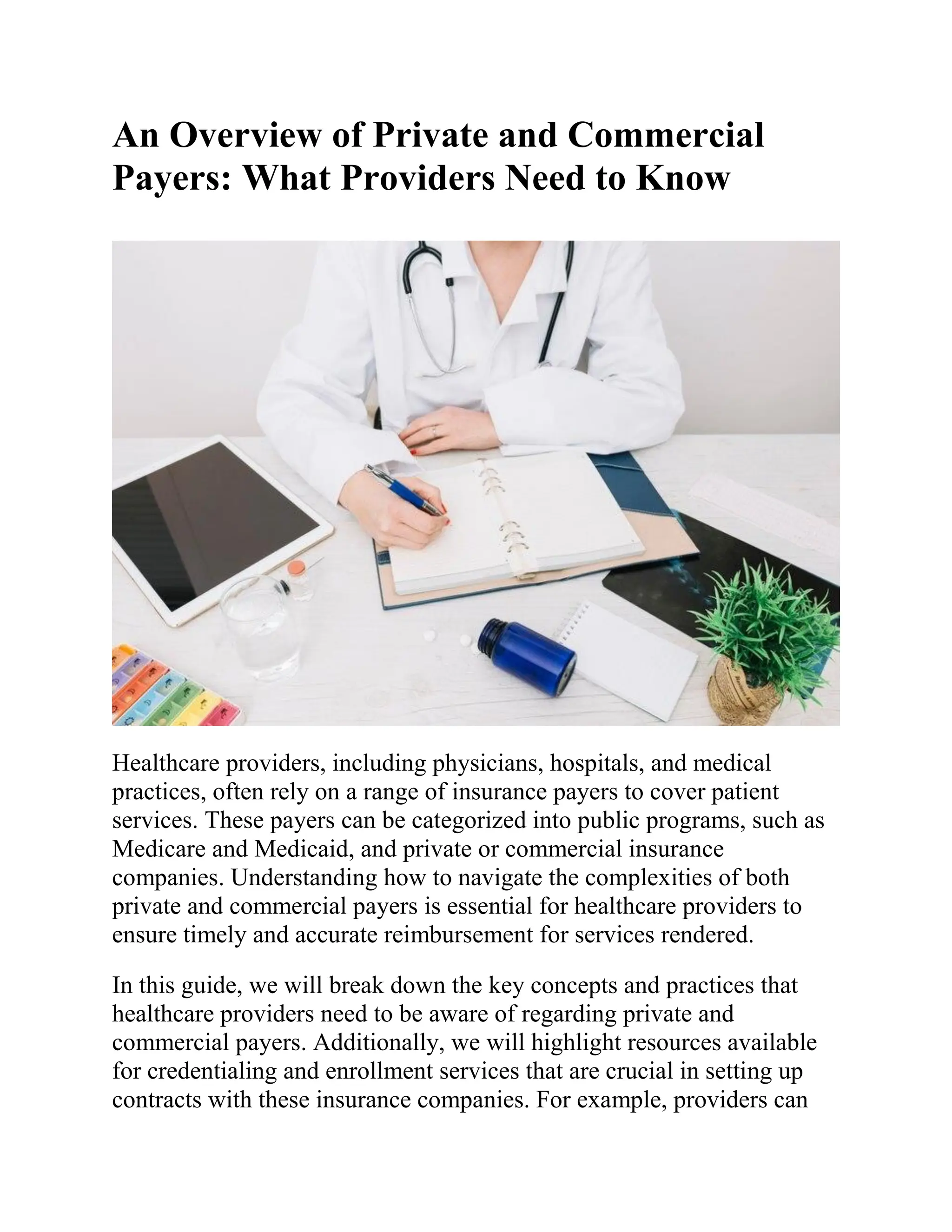 An Overview of Private and Commercial Payers.pdf