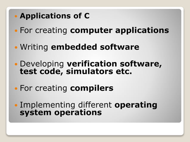An Overview of Programming C | PPT