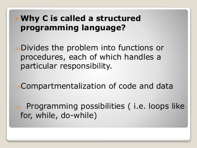 An Overview of Programming C