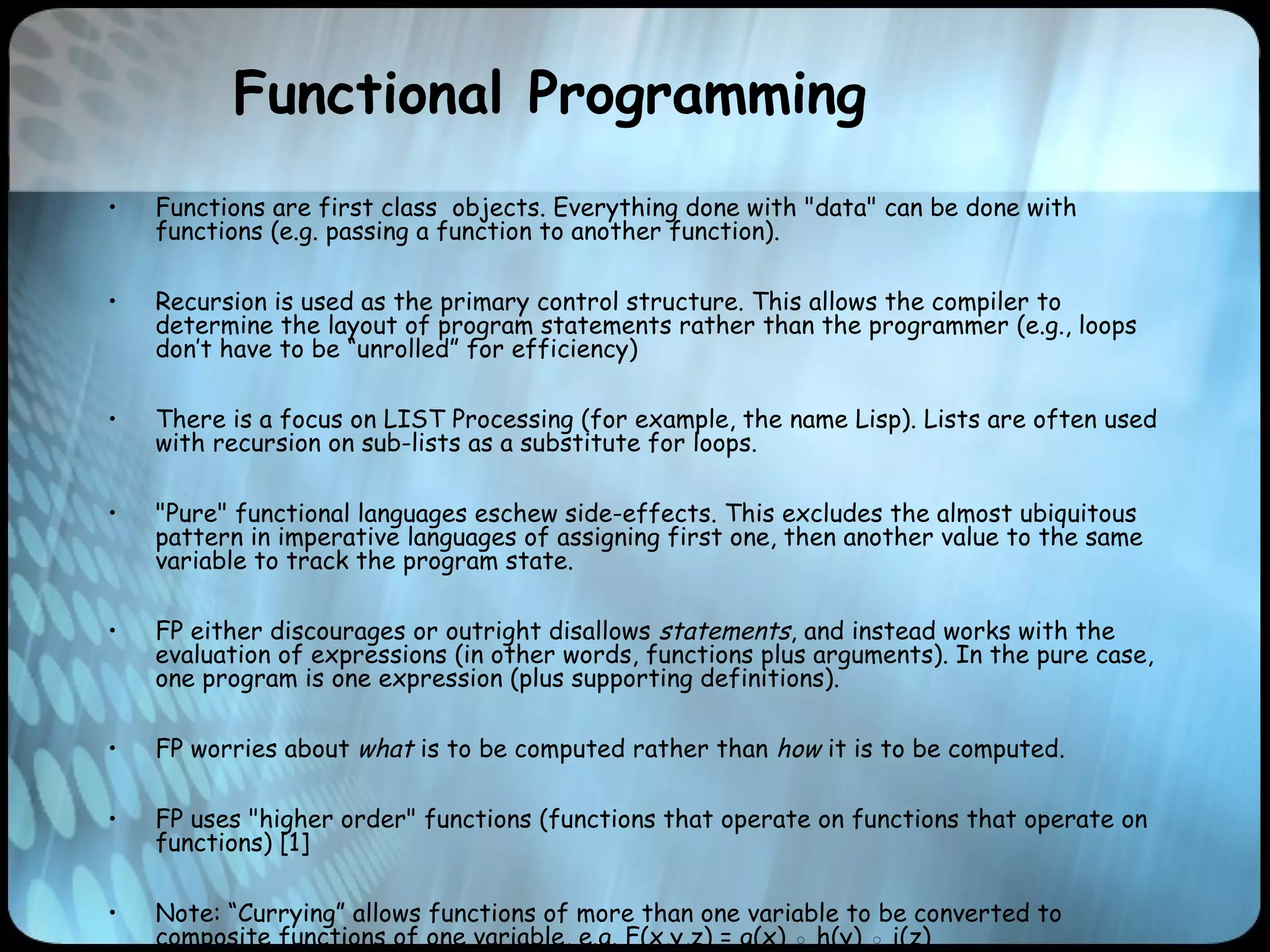 An Overview Of Python With Functional Programming Ppt