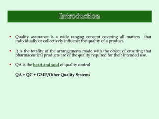 An Overview of Quality Assurance & Role of QA in Pharma Industry .pdf