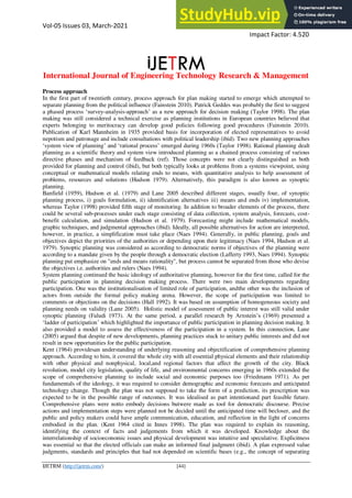 AN OVERVIEW OF RATIONAL COMPREHENSIVE APPROACH OF URBAN POLICY MAKING | PDF