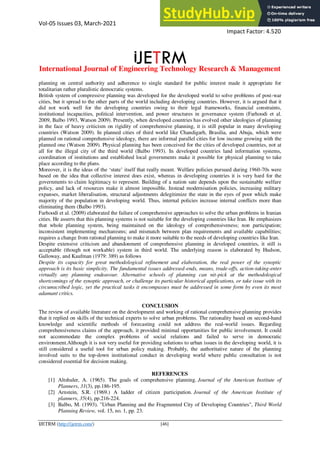 AN OVERVIEW OF RATIONAL COMPREHENSIVE APPROACH OF URBAN POLICY MAKING | PDF