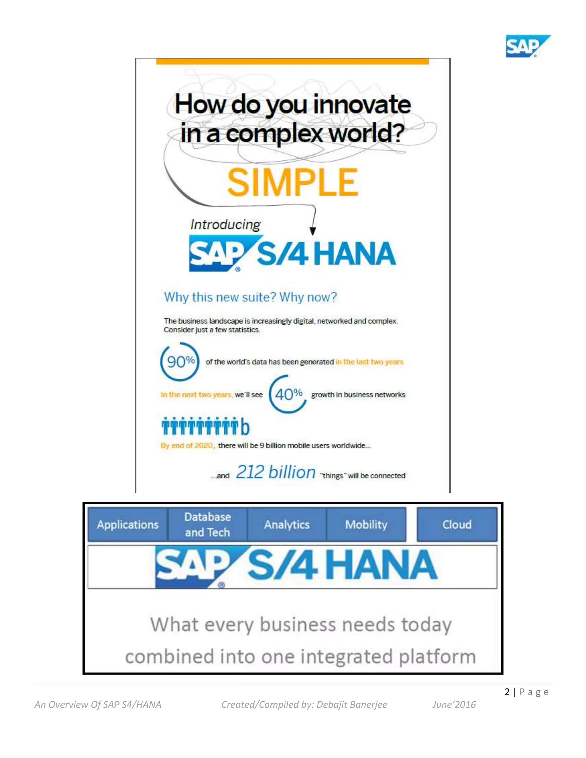 An Overview of SAP S4/HANA | PDF