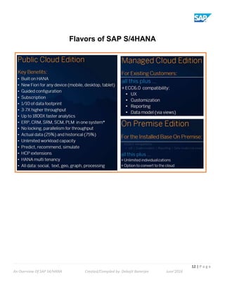 An Overview of SAP S4/HANA | PDF