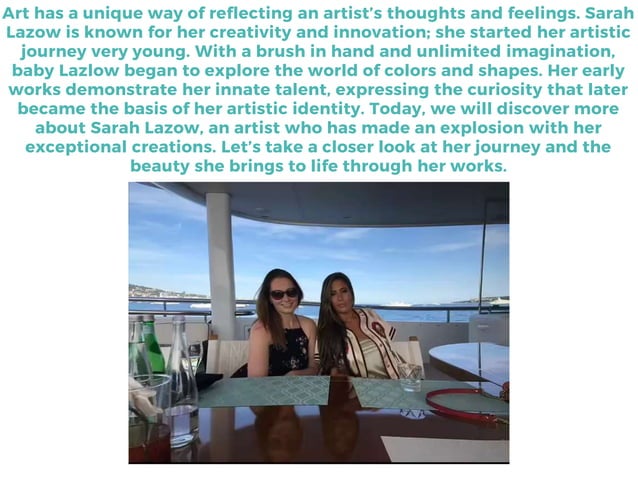 An Overview Of Sarah Lazow’s Artistic Journey.pptx