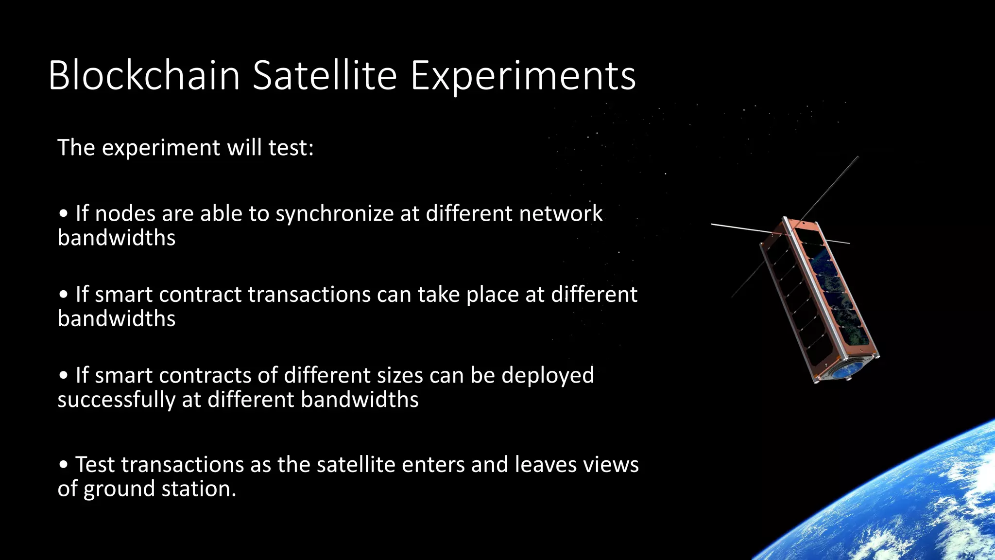 Blockchain Satellites - The Future of Space Commerce | PPT