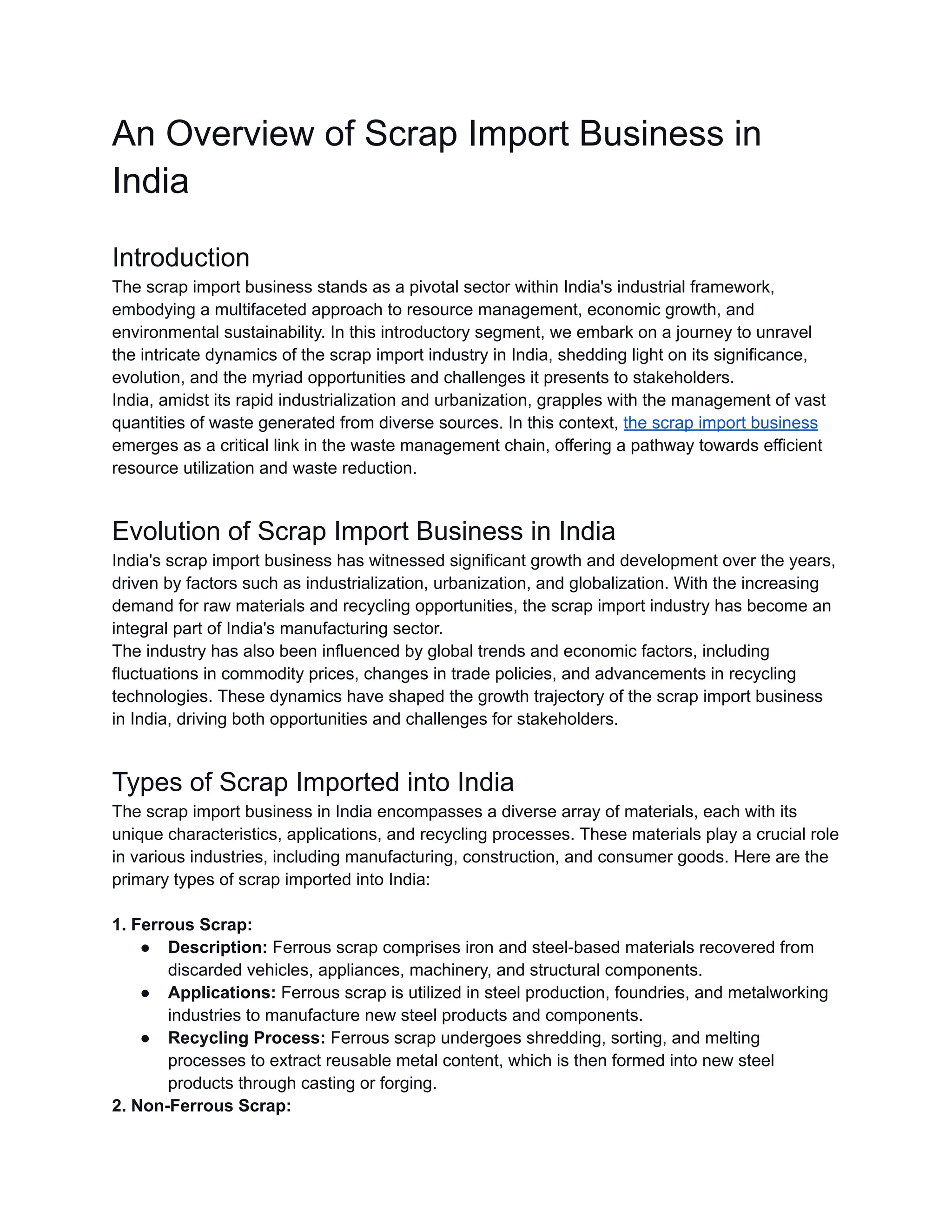 An Overview of Scrap Import Business in India.pdf