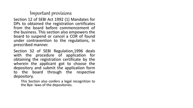 An overview of SEBI regulations on the DPs.pptx