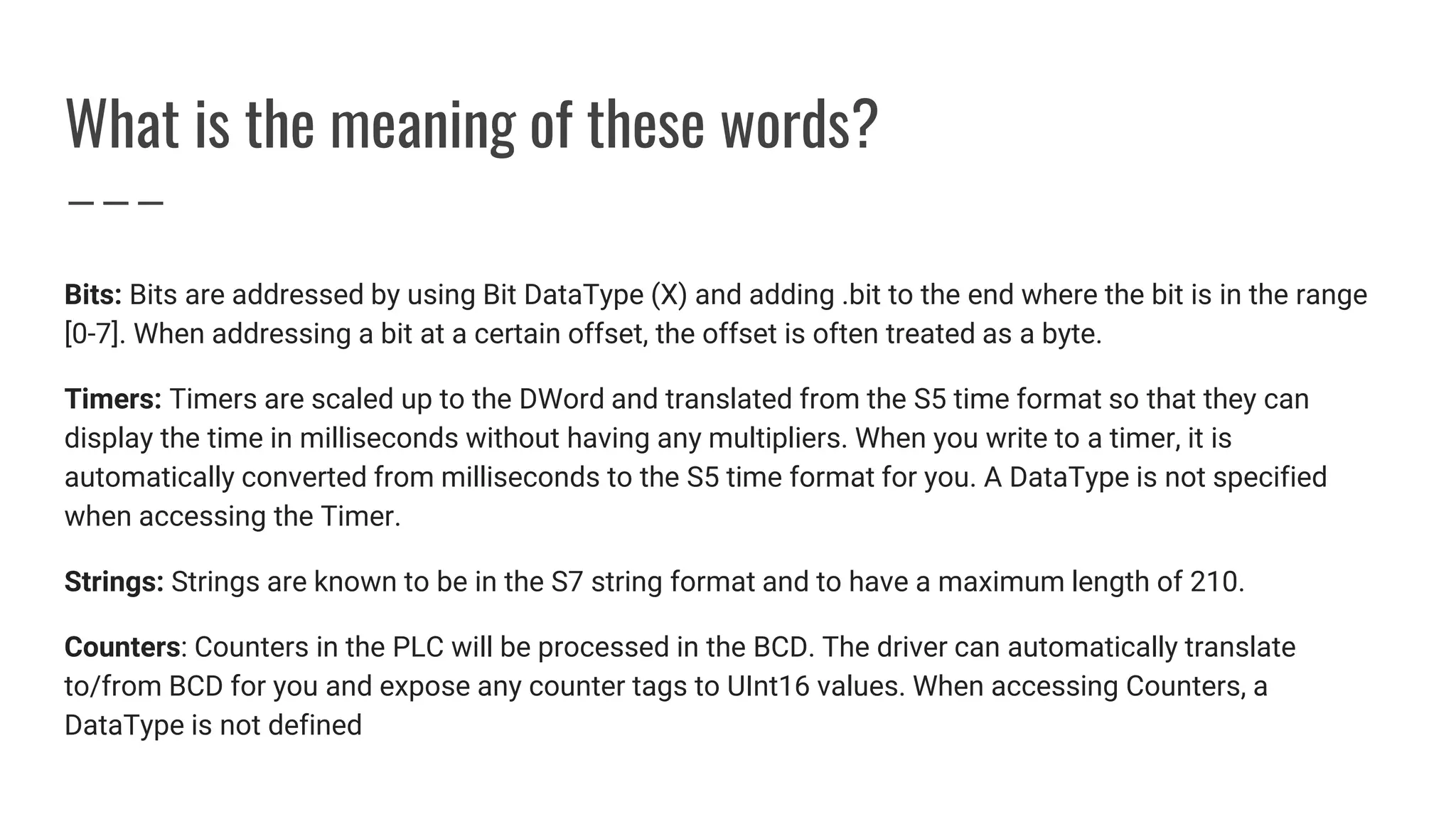 An overview of siemens plc address mapping | PPTX