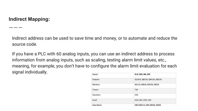 An overview of siemens plc address mapping | PPTX