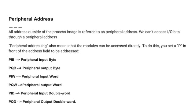 An overview of siemens plc address mapping | PPTX