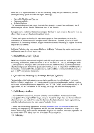 An Overview of Software Tools and Platforms for Digital Pathology | PDF ...