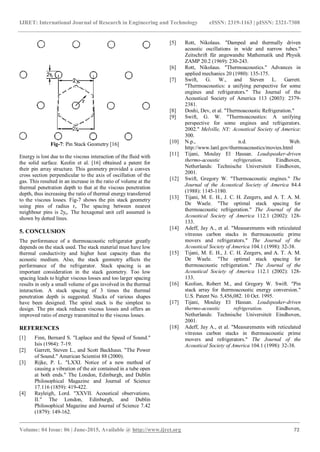 An overview of stack design for a thermoacoustic refrigerator | PDF ...