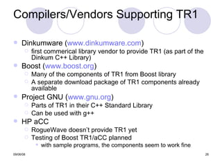 An Overview Of Standard C++Tr1 | PDF