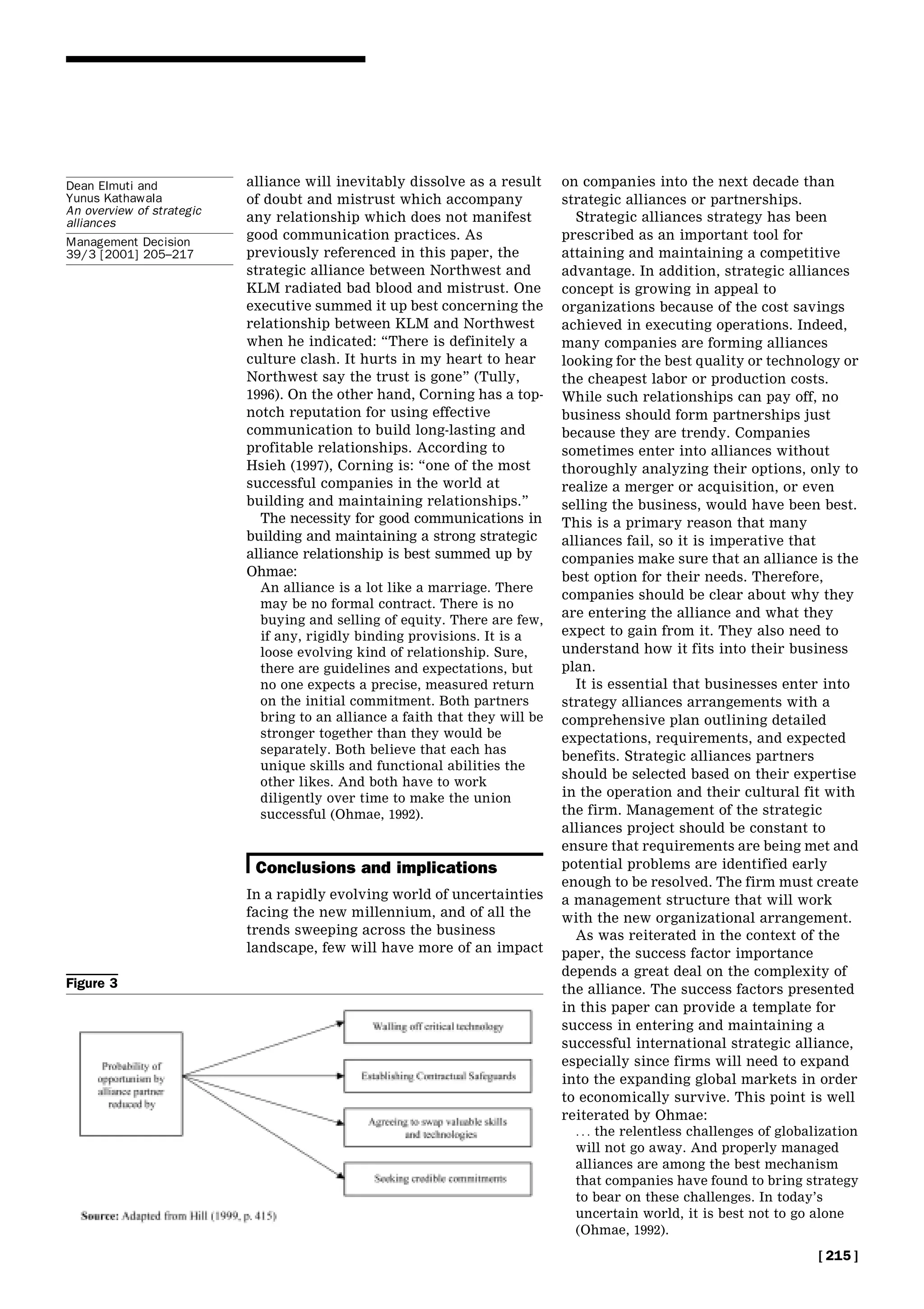 An overview of strategic alliances | PDF