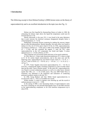 An Overview of Superconductivity with Special Attention on ...
