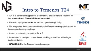 An Overview of Temenos T24 Functional and Technical | PPTX