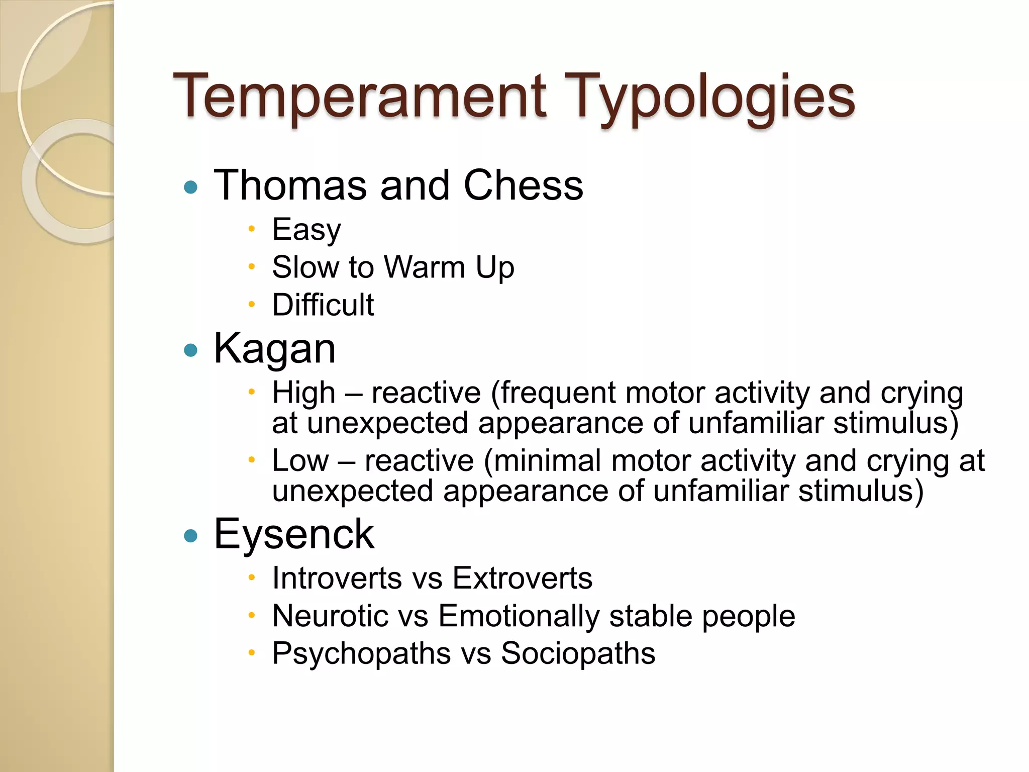 An overview of temperament and development | PPTX