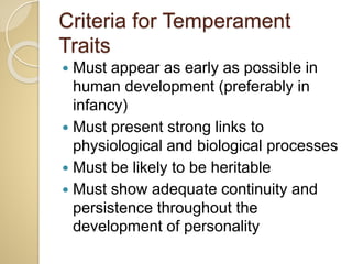 An overview of temperament and development | PPTX