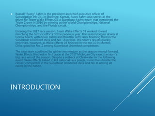 An Overview of the 2017 Wake Effects Race Season | PPT