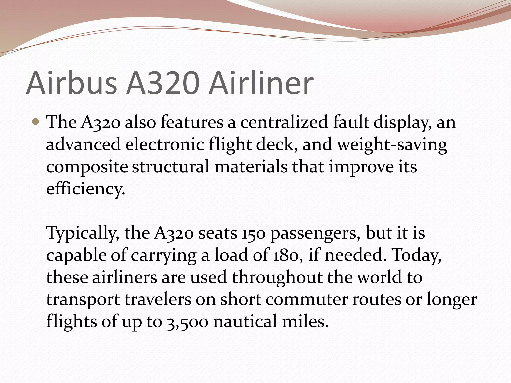 An Overview of the Airbus A320 Airliner | PPTX