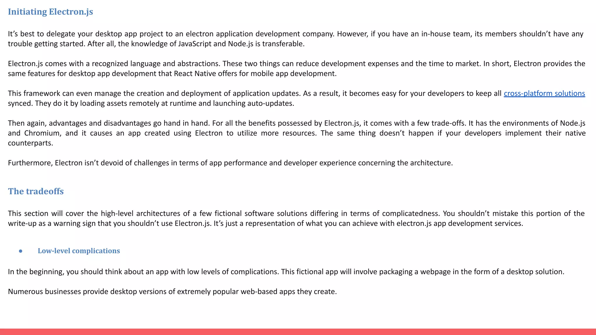 An overview of the architecture of electron.js