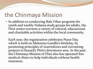 An Overview of the Chinmaya Mission of Flint, Michigan | PPTX ...