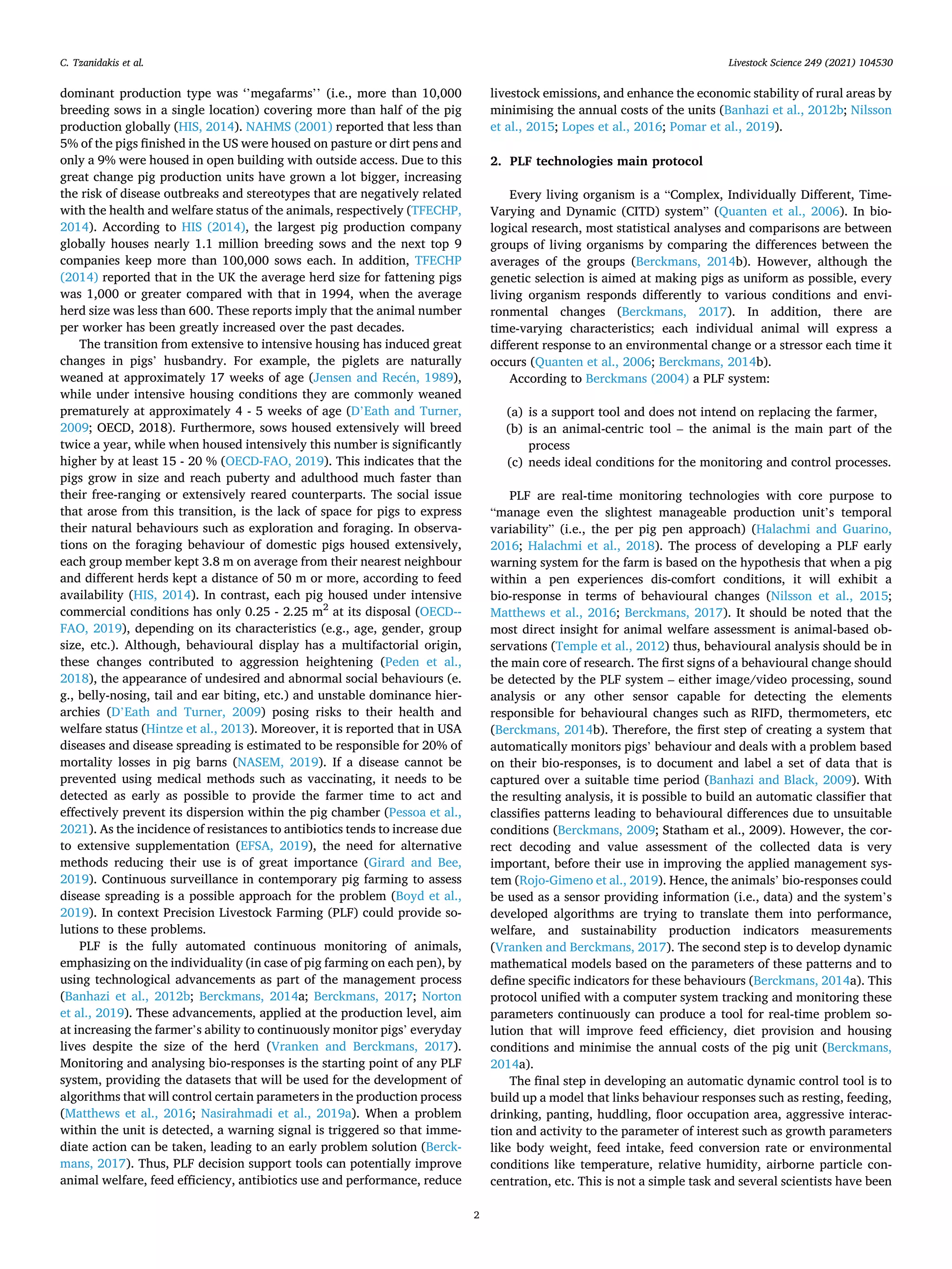 An overview of the current trends in precision pig farming technologies ...