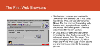 An overview of the development of the world wide web | PPTX