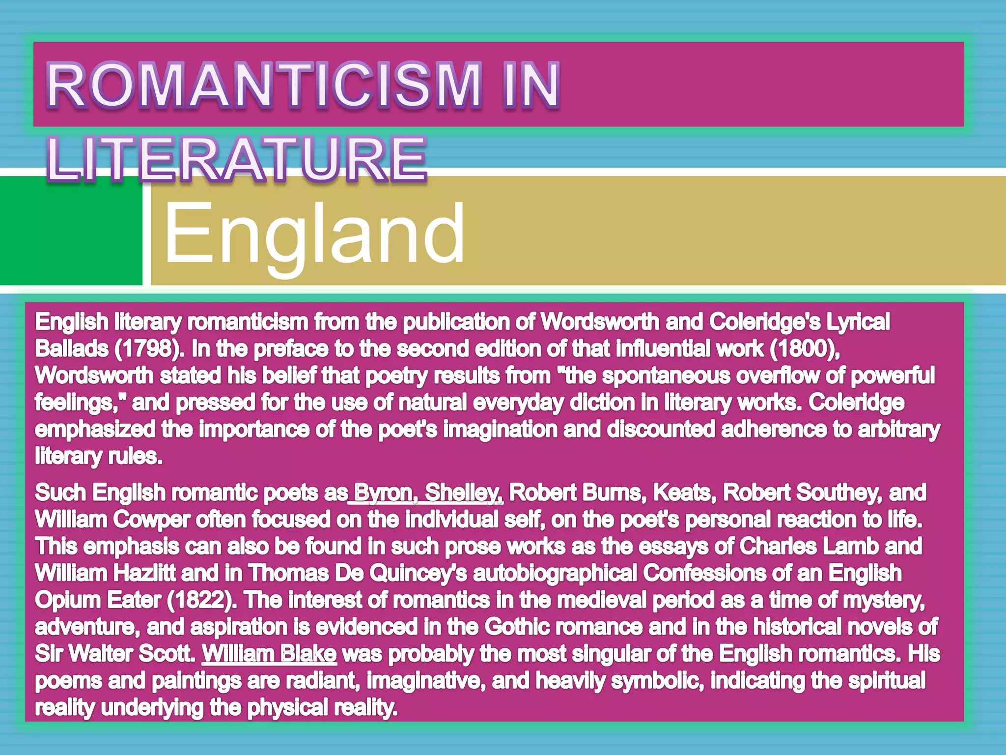 An overview of the history of romantic period | PPTX