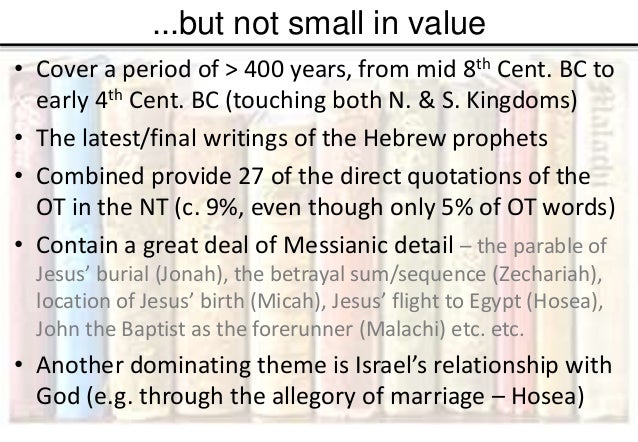 An overview of the minor prophets