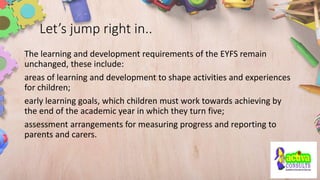 An Overview of the New EYFS Guidelines 2021.pptx | Daycare and Pre ...