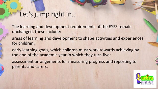 An Overview of the New EYFS Guidelines 2021.pptx | Daycare and Pre ...