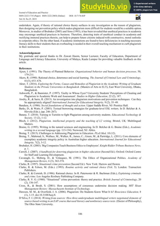 An Overview Of Theories Explaining Plagiaristic Behavior Of Students | PDF