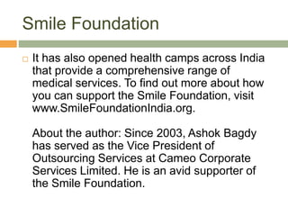 An Overview of the Smile Foundation | PPTX